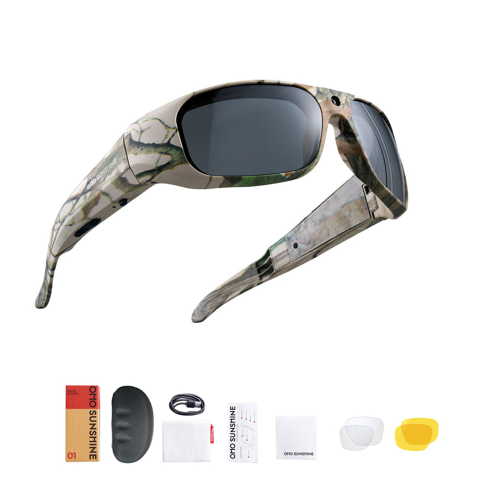 Brave 4K Camera Smart Glasses: Camo Polarized Lens – OHO SUNSHINE